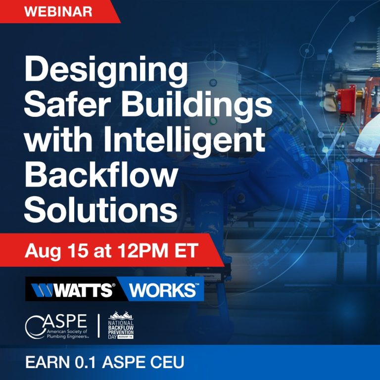 Watts offers webinar on intelligent backflow solutions - Mechanical ...